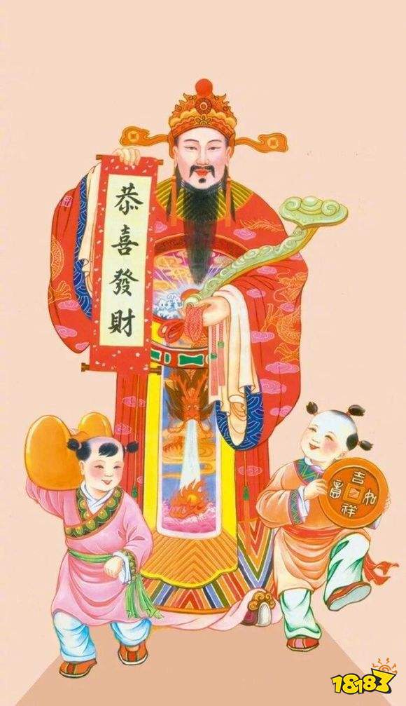 新年必备招财猫壁纸_18183.com