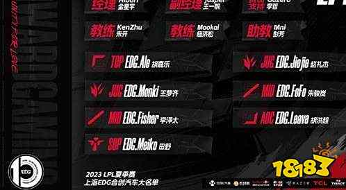 《英雄联盟》2023LPL夏季赛EDG最新名单介绍_18183专区